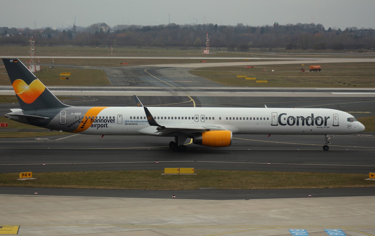 Condor,D-ABOF,(c/n 29013),Boeing 757-330(WL),19.03.2016,DUS-EDDL ...